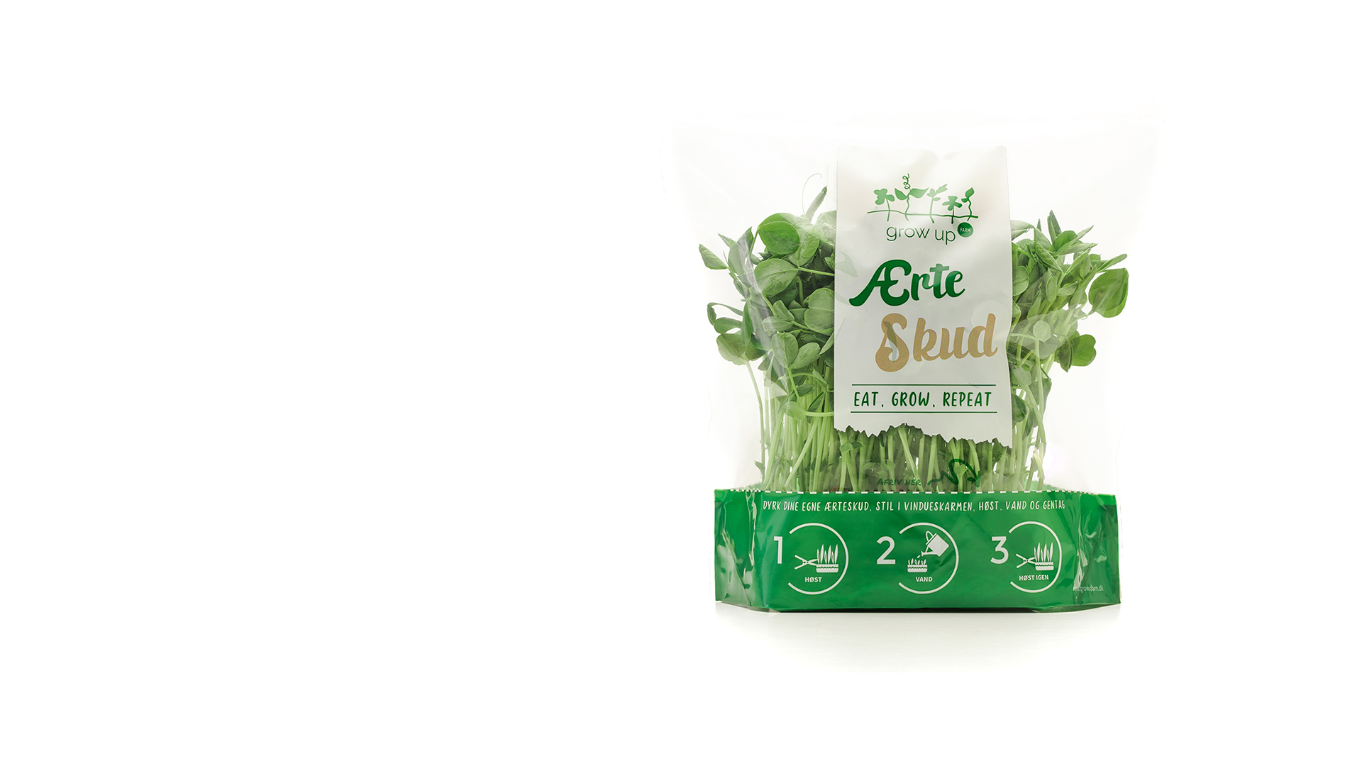 Innovative packaging of pea shoots